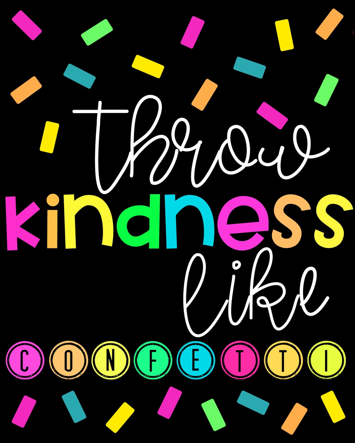 KINDNESS DECOR Throw Kindness Like Confetti-bulletin Board | Etsy