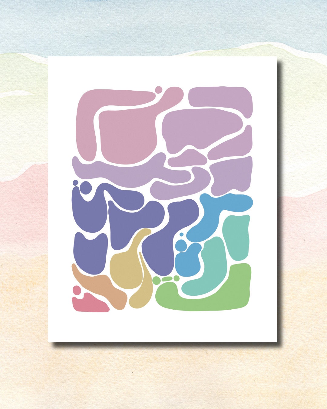 Abstract Rainbow Print; DIGITAL PRINT 8x10in - Etsy