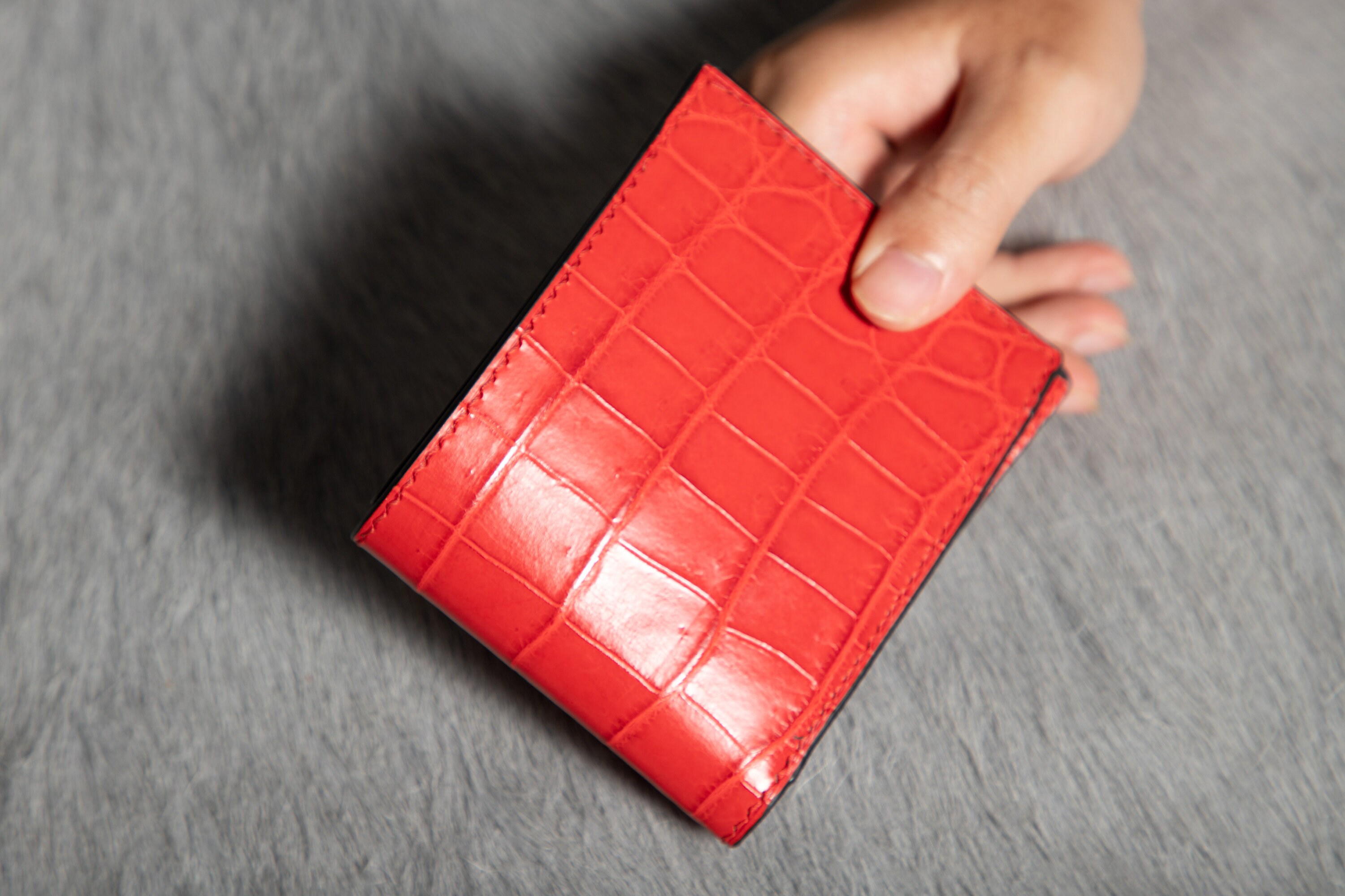 Personalized Premium Red Alligator Men's Handmade Leather - Etsy