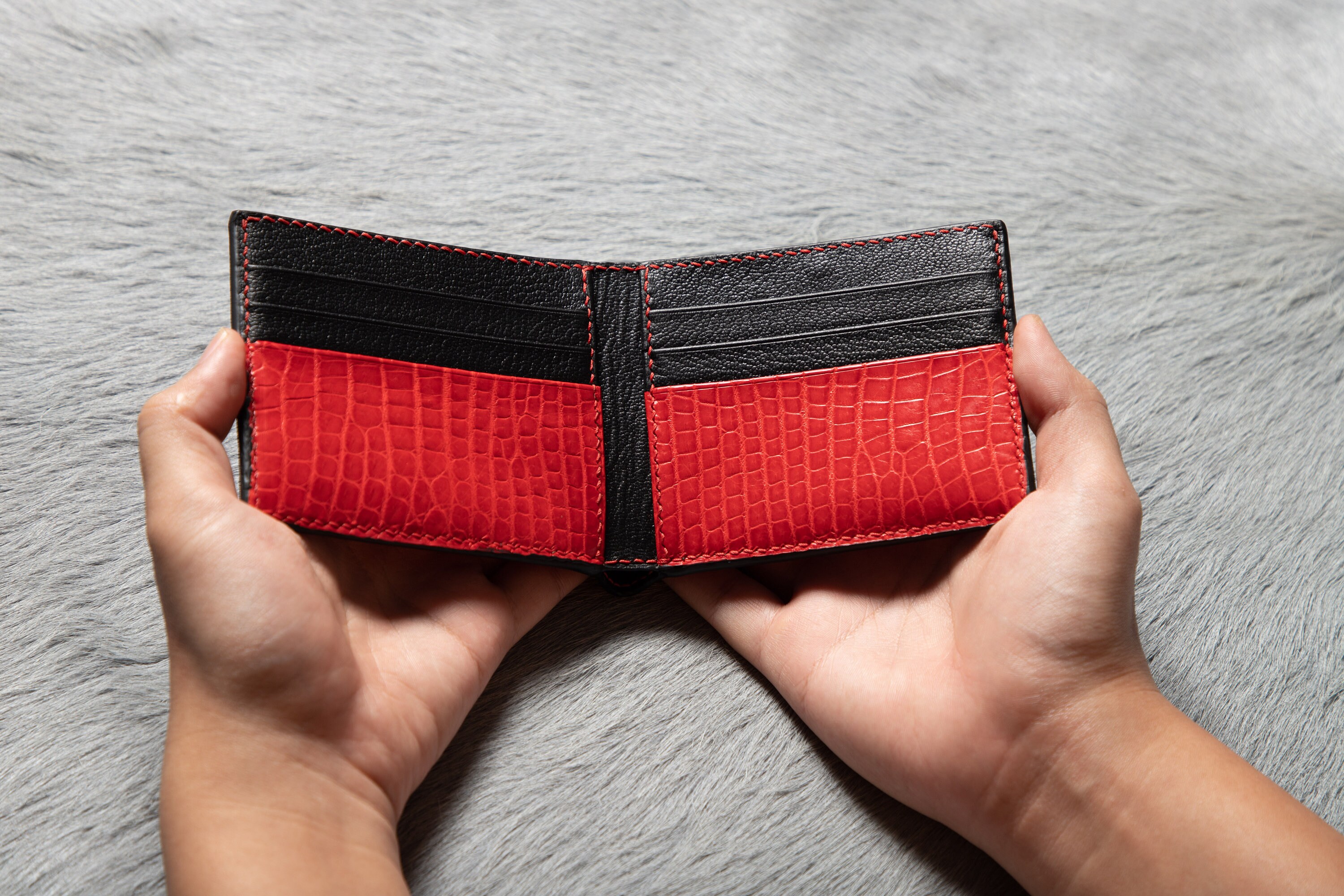 Personalized Premium Red Alligator Men's Handmade Leather - Etsy