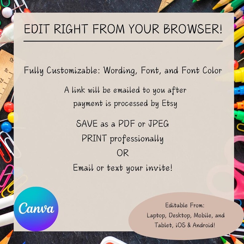 Back to School Night Flyer, Editable Back to School Night Template ...