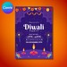 Editable Diwali Festival Invitation, Diwali Party Invitation, Hindu ...