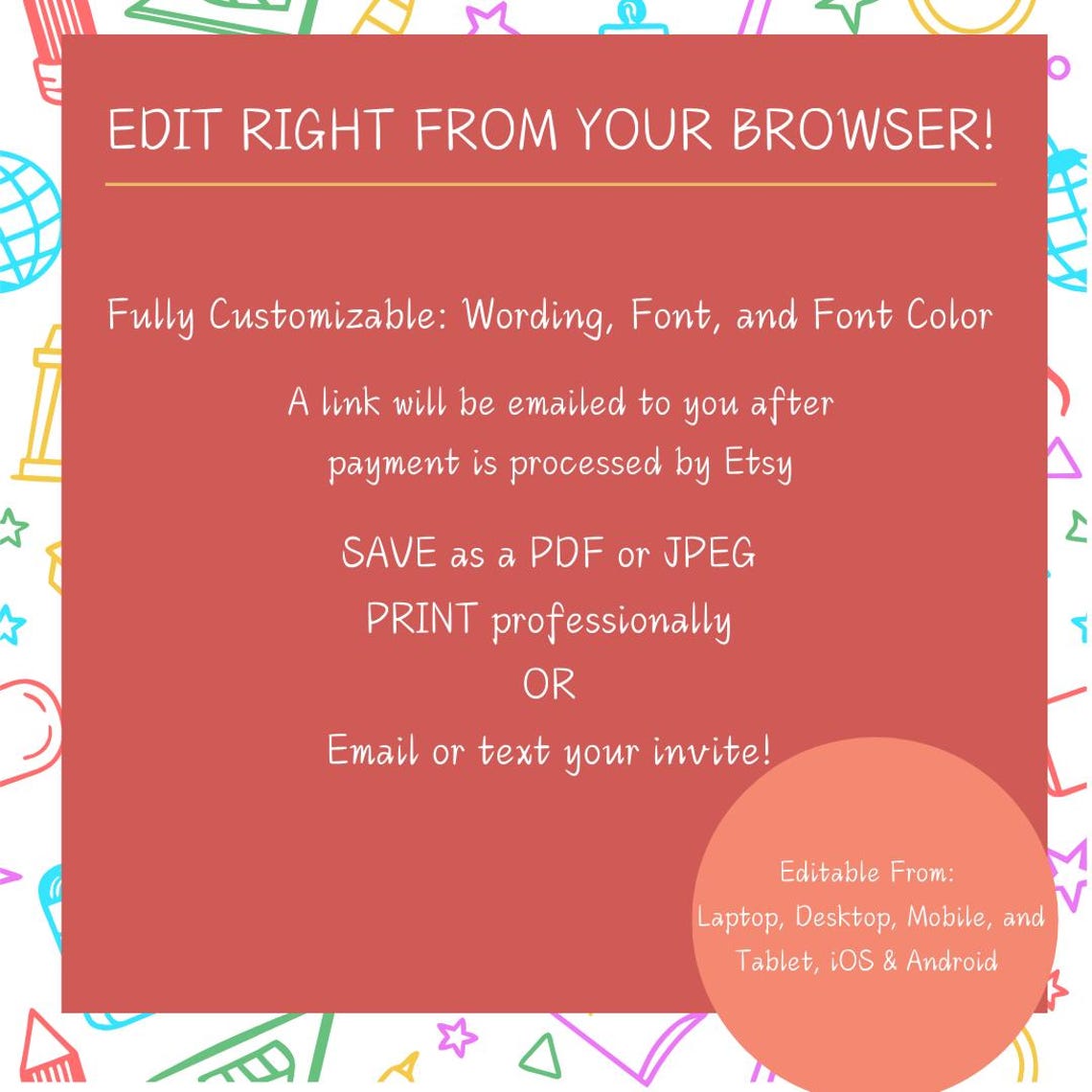 Back to School Night Flyer, Editable Back to School Night Template ...