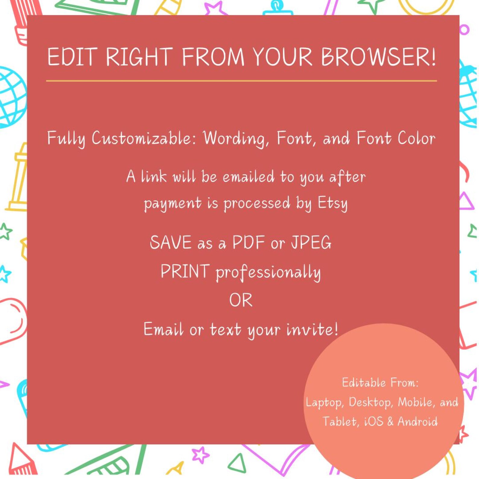 Back to School Night Flyer, Editable Back to School Night Template ...