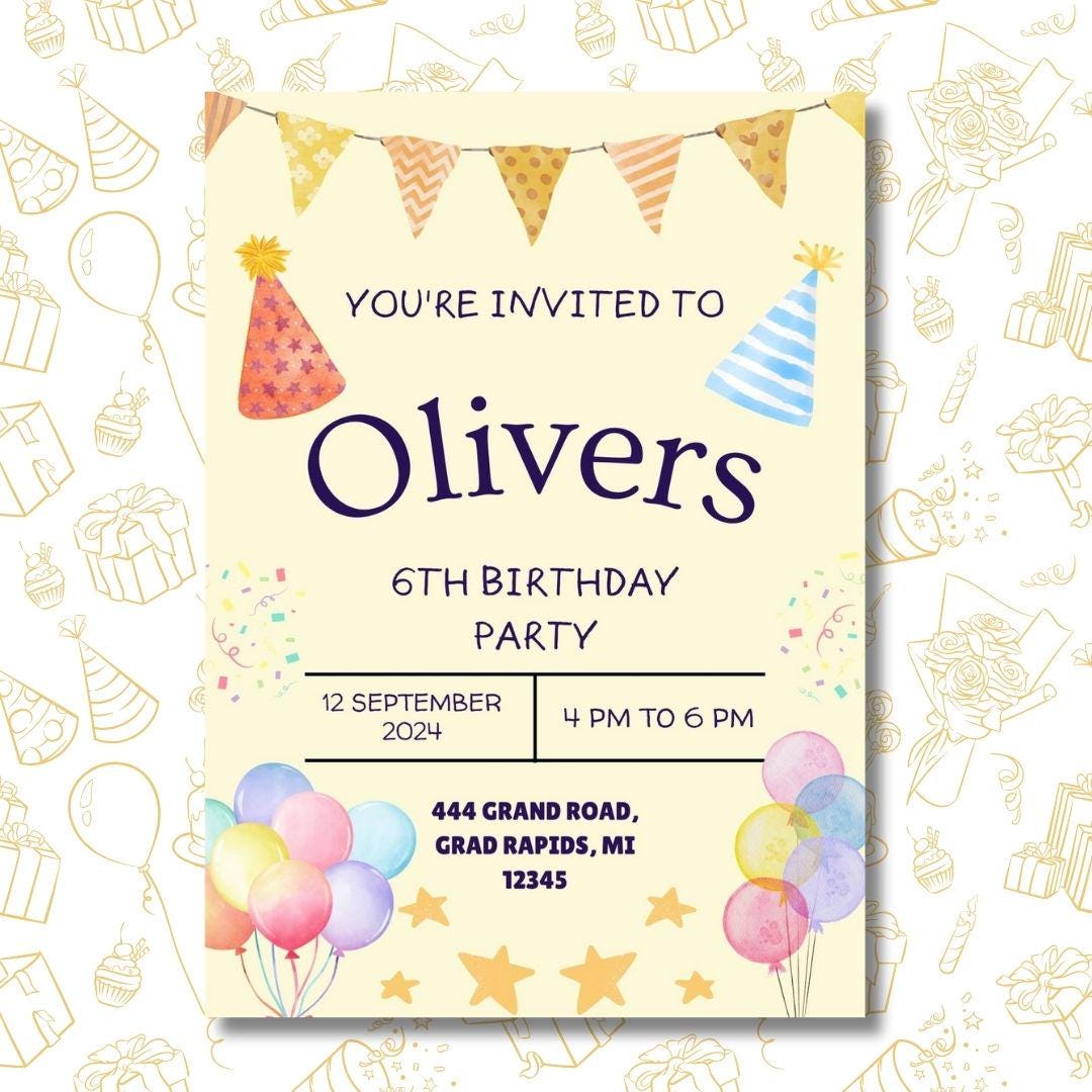 Play Printable Birthday Invitation, Park Editable Invitation, Play ...