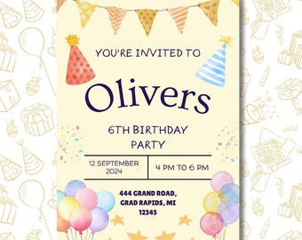 Play Printable Birthday Invitation, Park Editable Invitation, Play ...