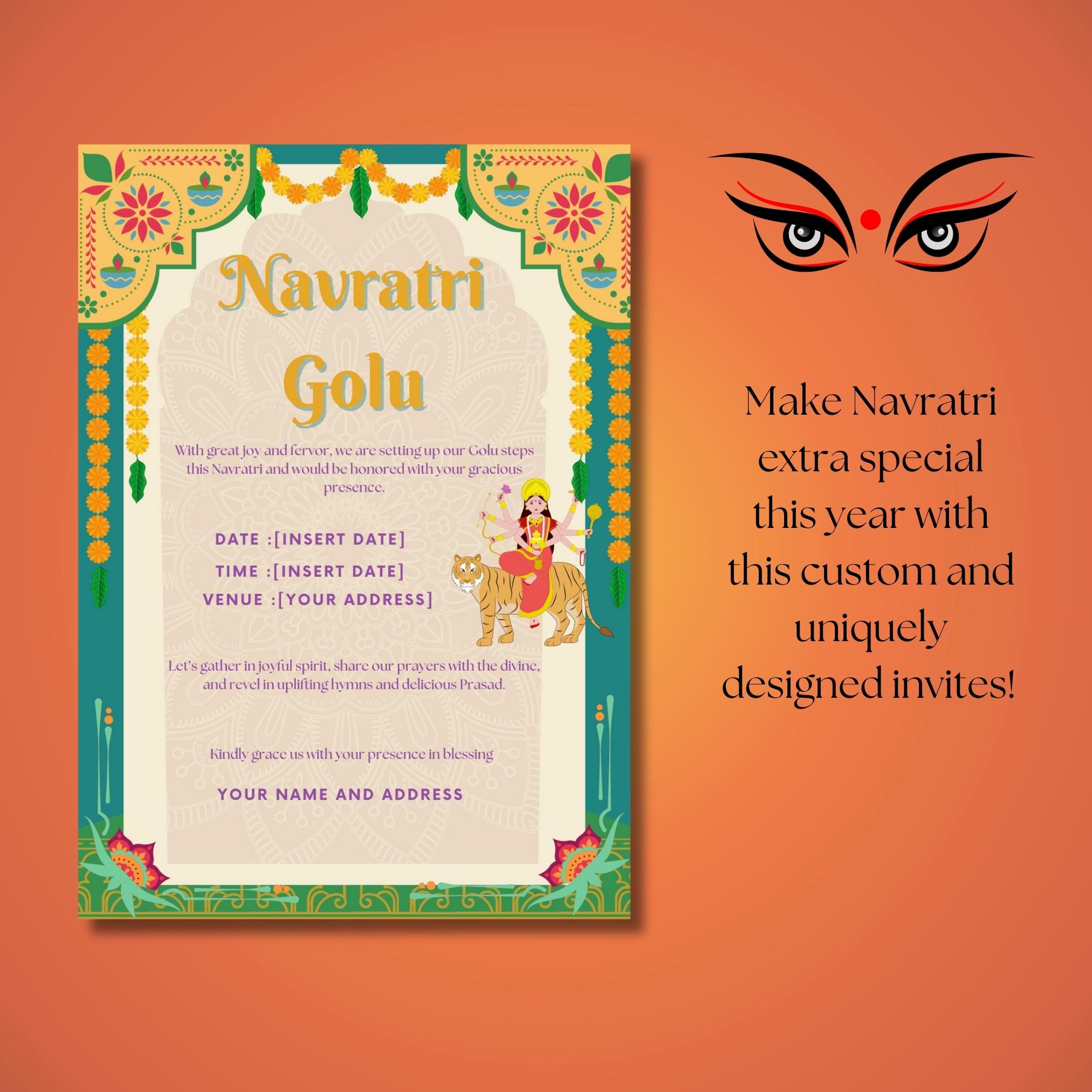 Customizable Navratri Golu Invitation - Digital Navratri Invite, Unique ...