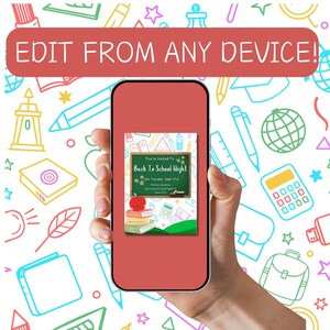 Back to School Night Flyer, Editable Back to School Night Template ...