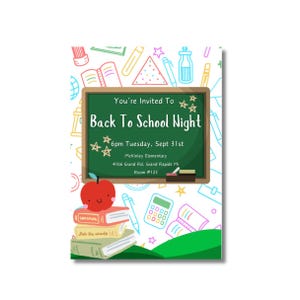 Back to School Night Flyer, Editable Back to School Night Template ...