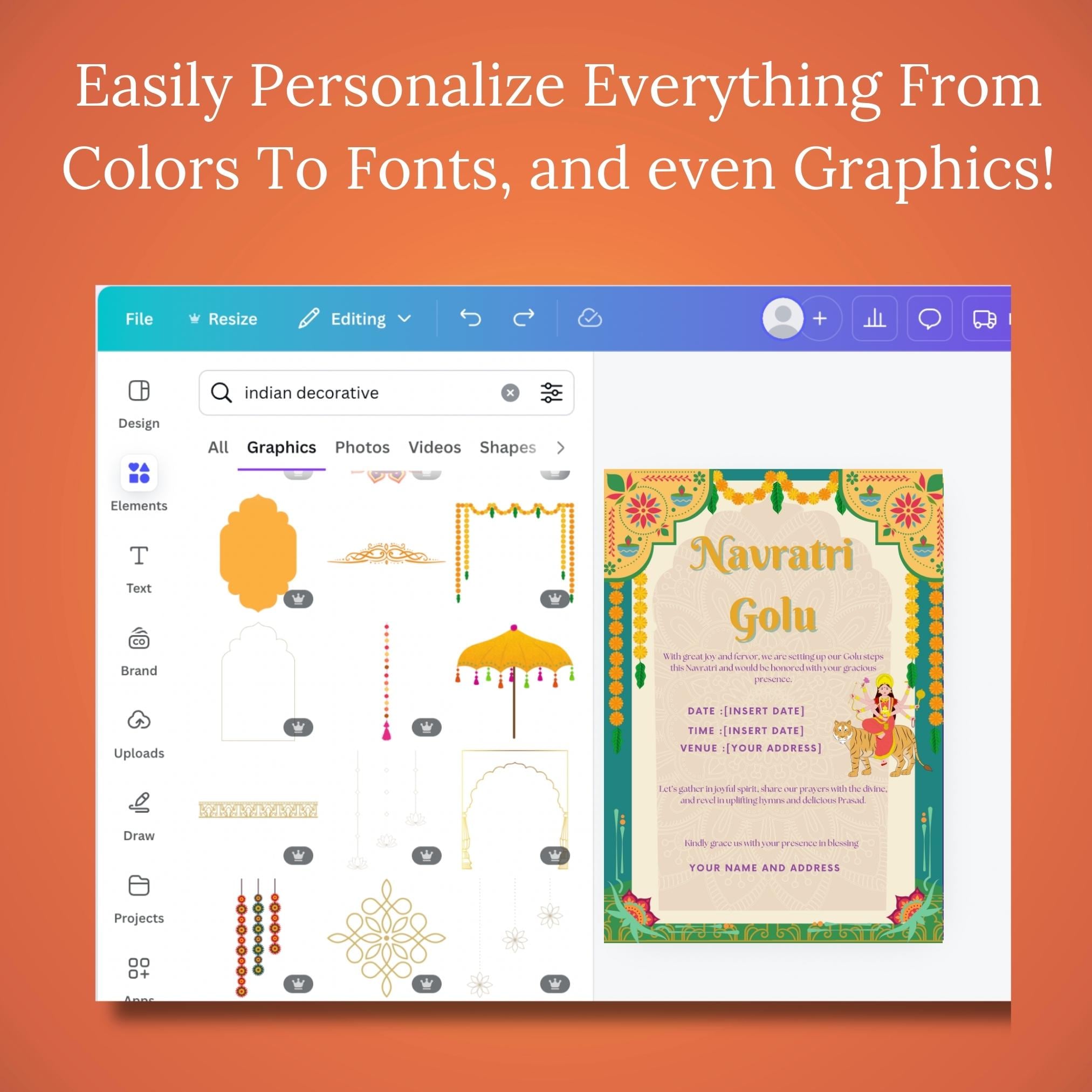 Customizable Navratri Golu Invitation - Digital Navratri Invite, Unique ...