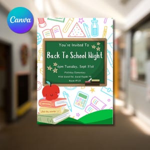 Back to School Night Flyer, Editable Back to School Night Template ...