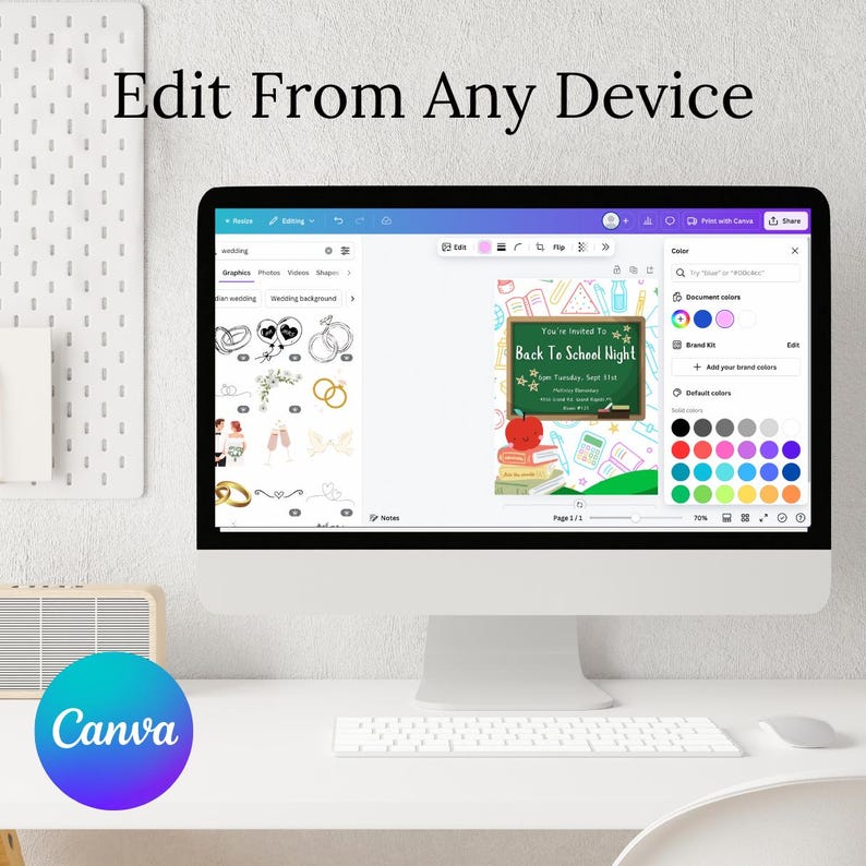 Back to School Night Flyer, Editable Back to School Night Template ...