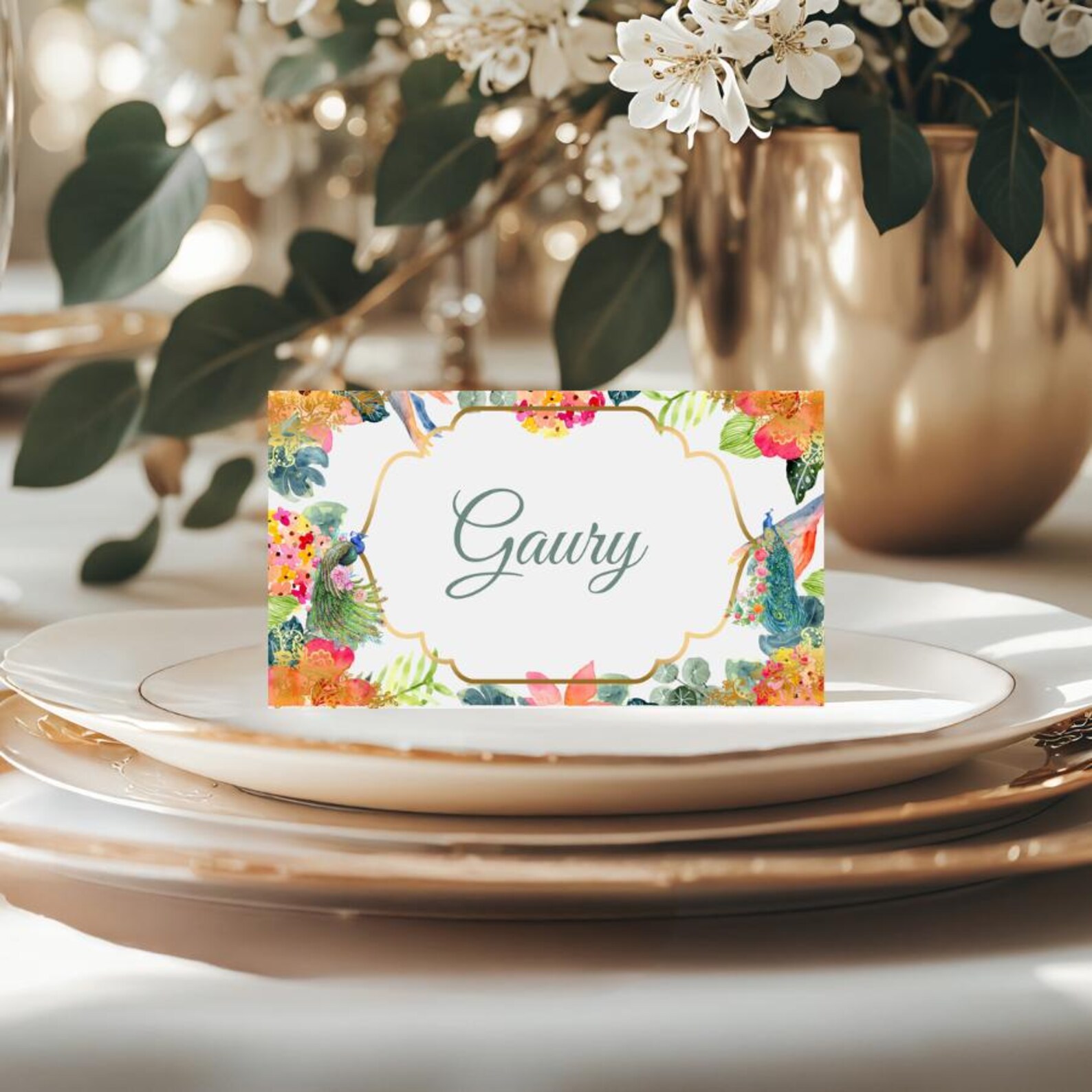 Indian Wedding Name Cards Editable Template Hindu Wedding Place Cards ...