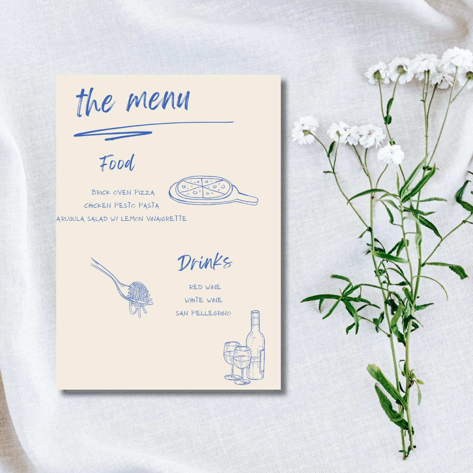 Invite for Dinner Party | Dinner Party Invite + Menu | House Party ...