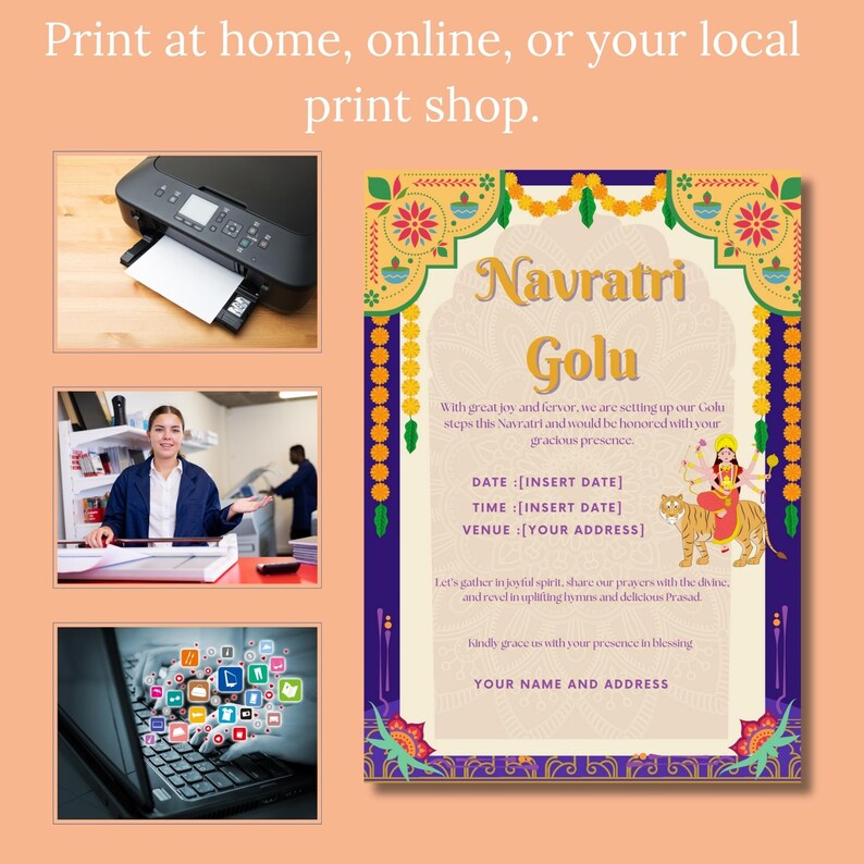 Customizable Navratri Golu Invitation - Digital Navratri Invite, Unique ...