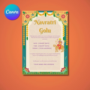 Customizable Navratri Golu Invitation - Digital Navratri Invite, Unique ...