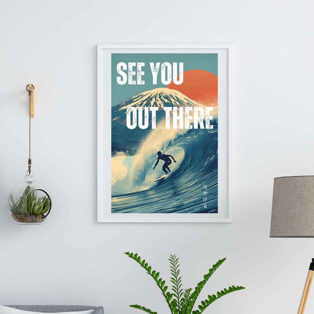Vintage Surfing Poster Digital File, Malibu First Point Surf Art, Retro ...