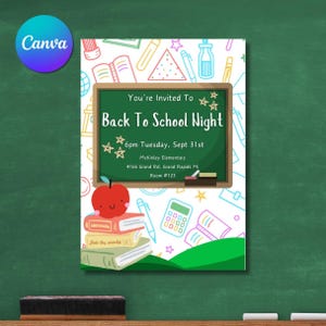 Back to School Night Flyer, Editable Back to School Night Template ...