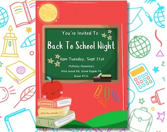 Back to School Flyer, Editable Flyer, Back to School Night, Meet the ...