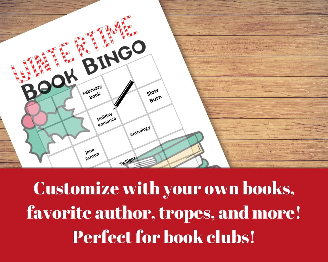 Wintertime Book Bingo Fun Reading Challenge for Christmas and the ...
