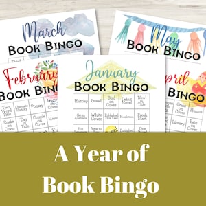 A Year of Book Bingo Monthly Reading Challenge for Book Lovers 12 ...