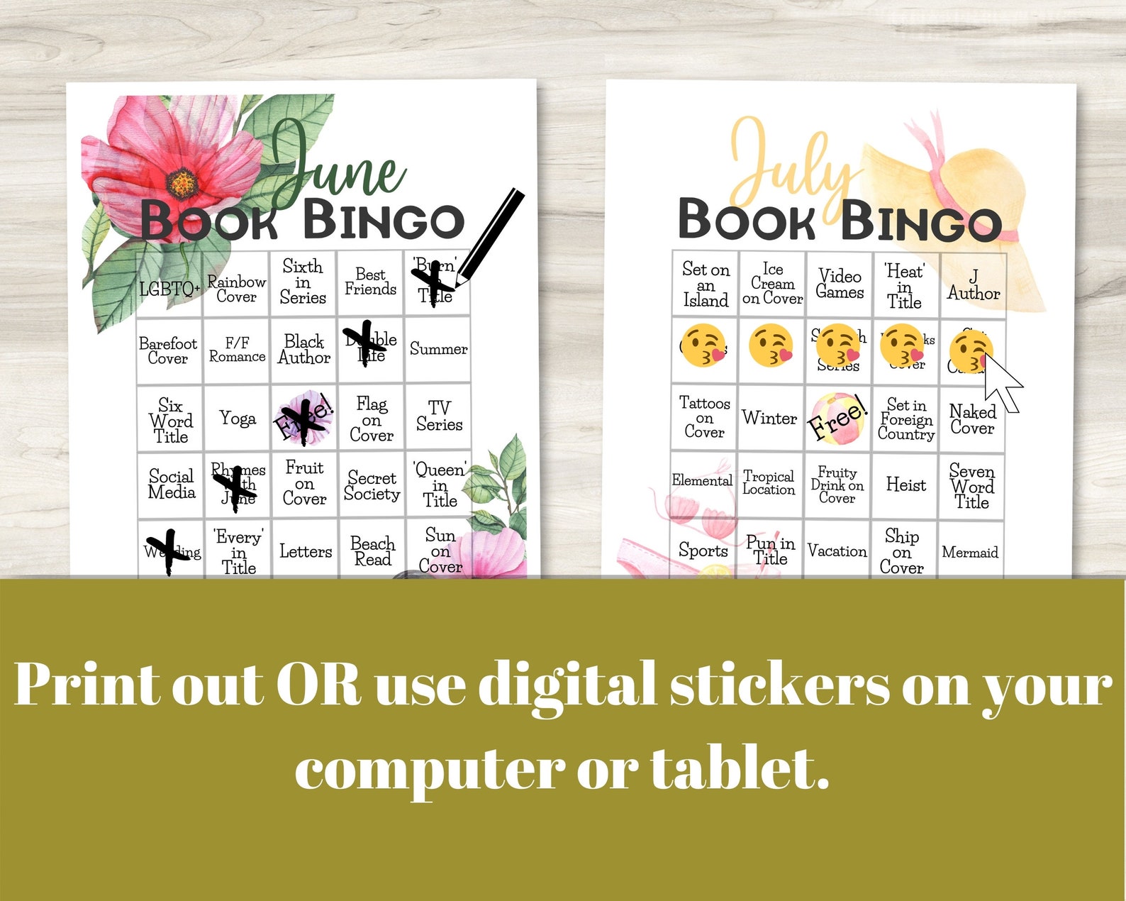 A Year of Book Bingo Monthly Reading Challenge for Book Lovers 12 ...