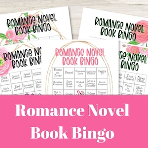 Romance Novel Book Bingo Fun Reading Challenge Game for - Etsy