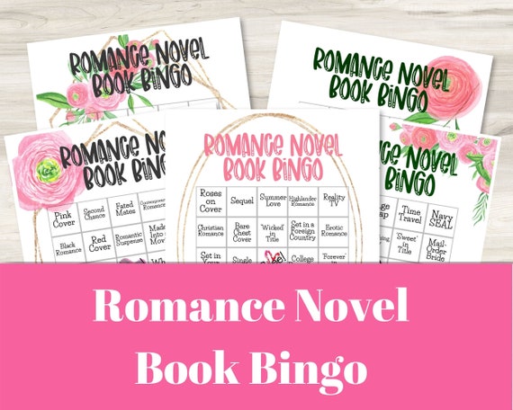 Romance Novel Book Bingo Fun Reading Challenge Game for | Etsy