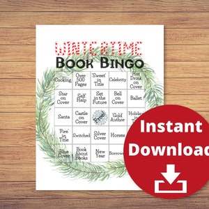 Wintertime Book Bingo Fun Reading Challenge for Christmas and the ...