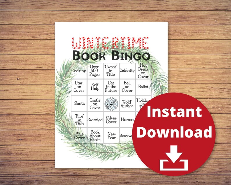 Wintertime Book Bingo Fun Reading Challenge for Christmas and the ...