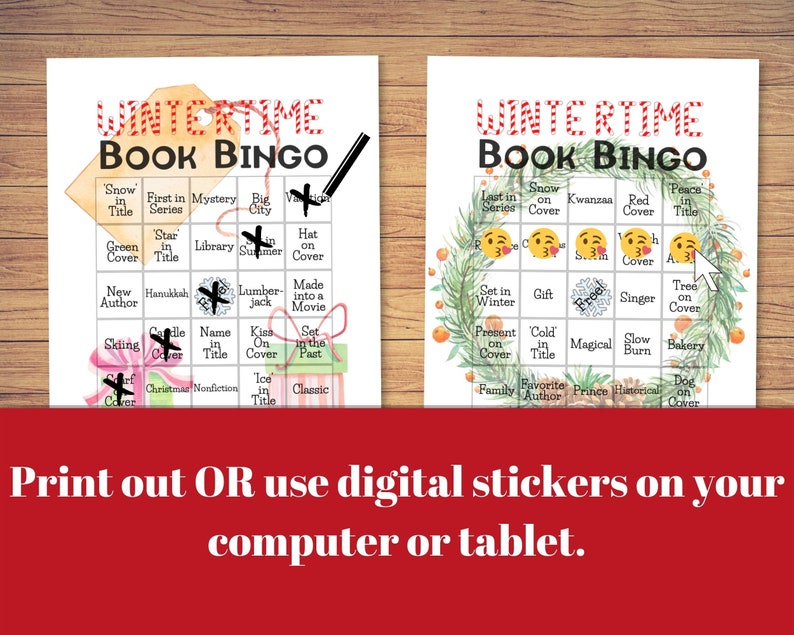 Wintertime Book Bingo Fun Reading Challenge for Christmas and the ...
