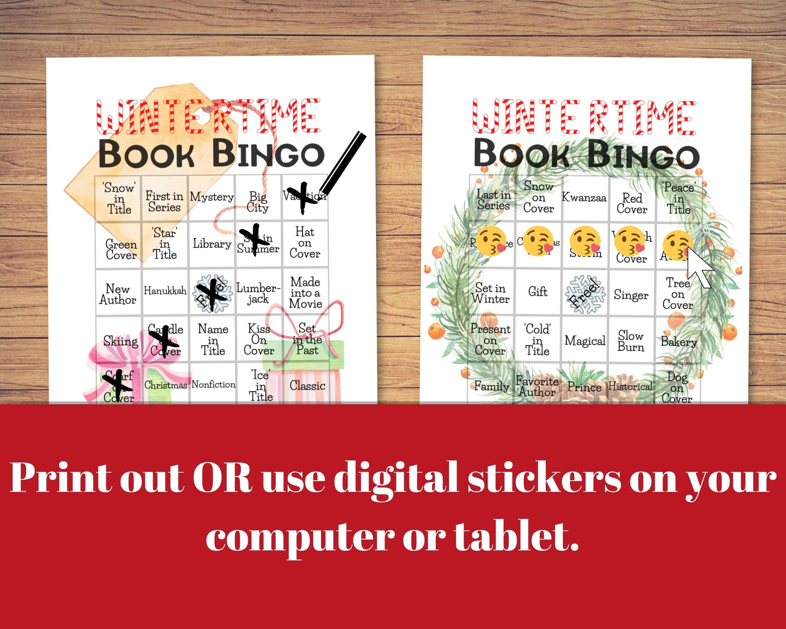 Wintertime Book Bingo Fun Reading Challenge for Christmas and the ...