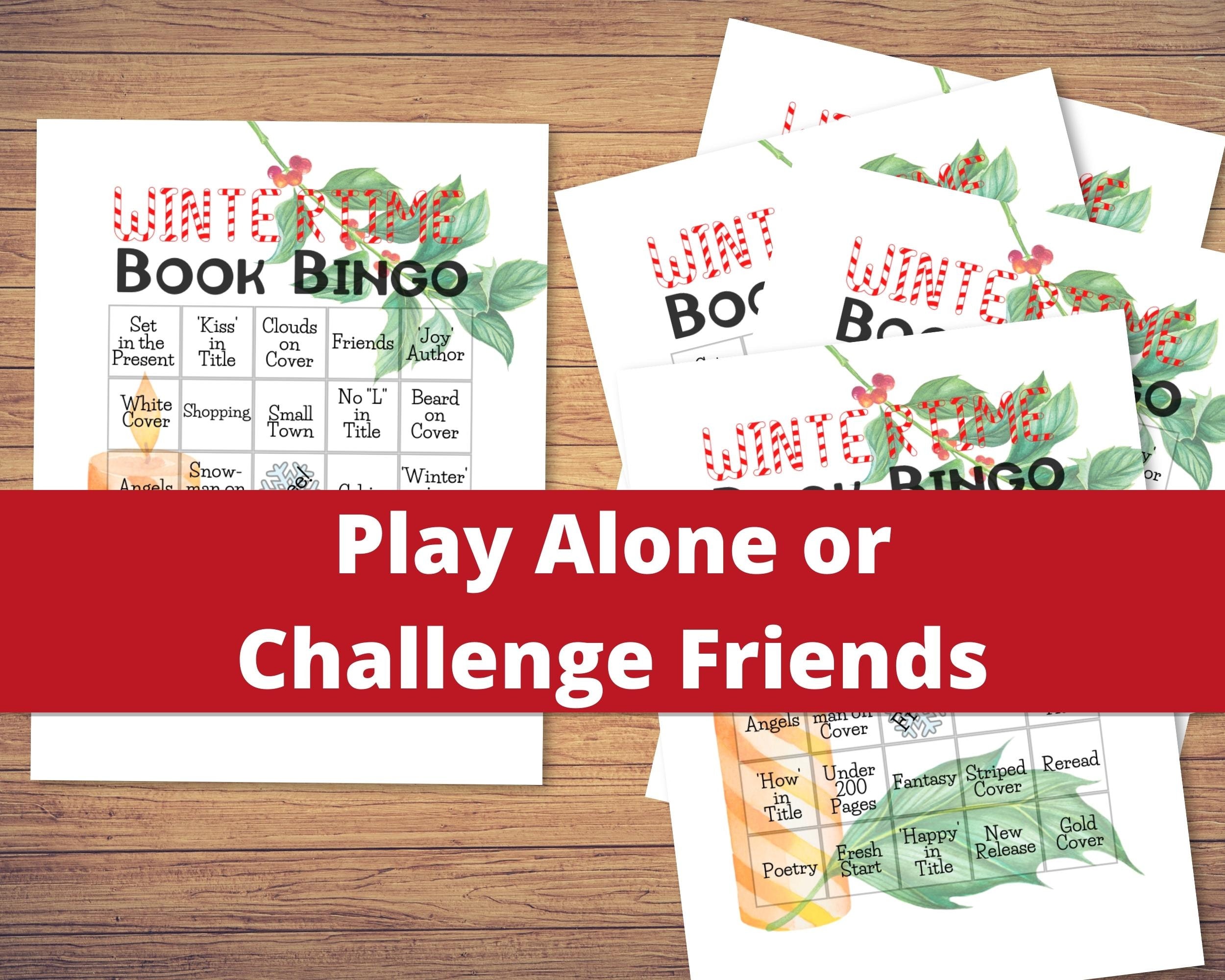 Wintertime Book Bingo Fun Reading Challenge for Christmas and the ...