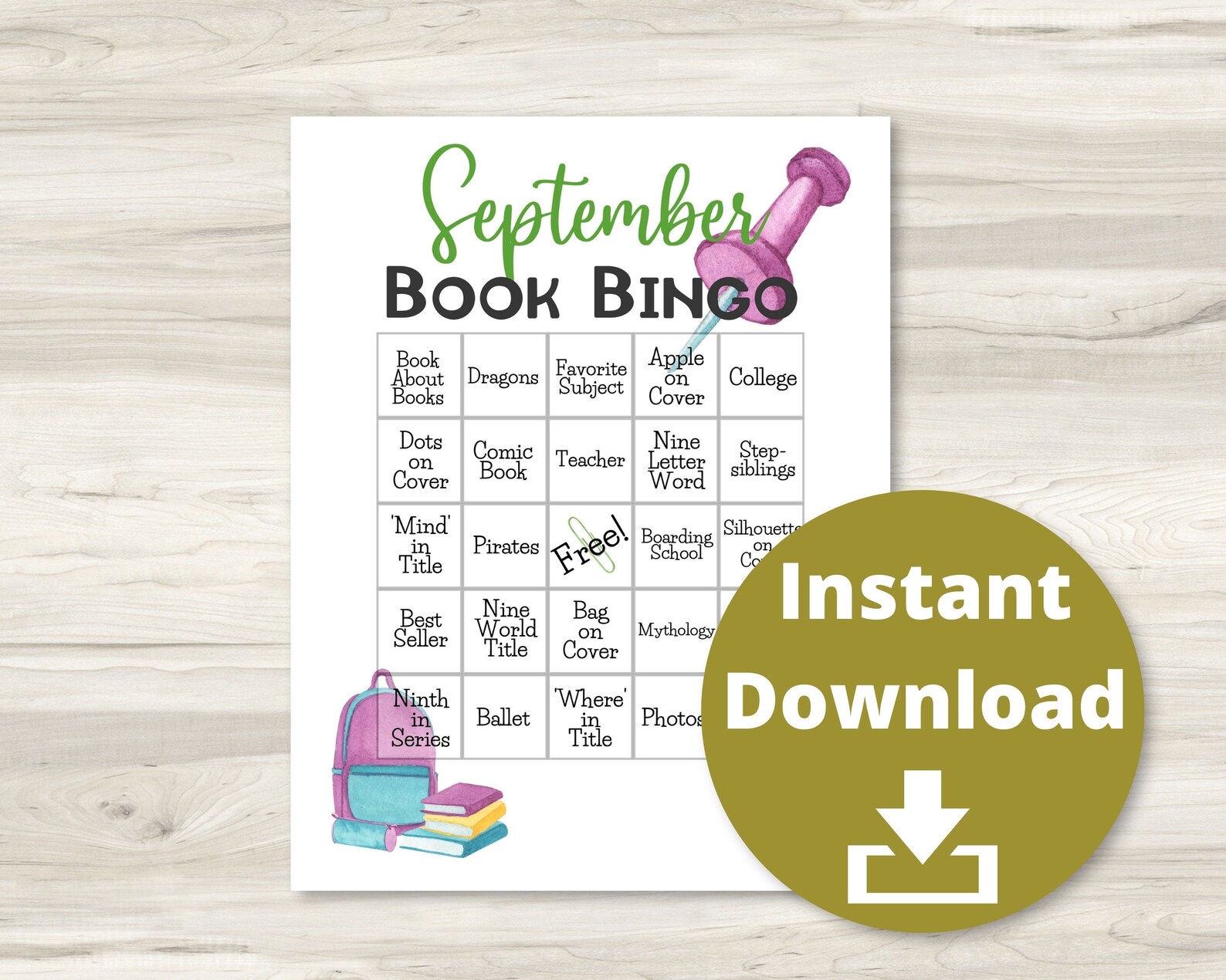 A Year of Book Bingo Monthly Reading Challenge for Book Lovers 12 ...