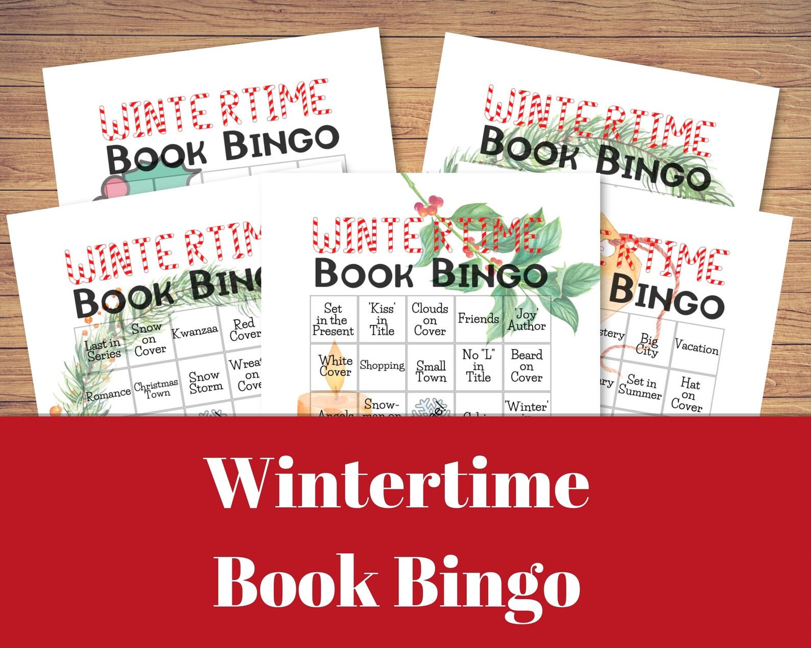 Wintertime Book Bingo Fun Reading Challenge for Christmas and the ...