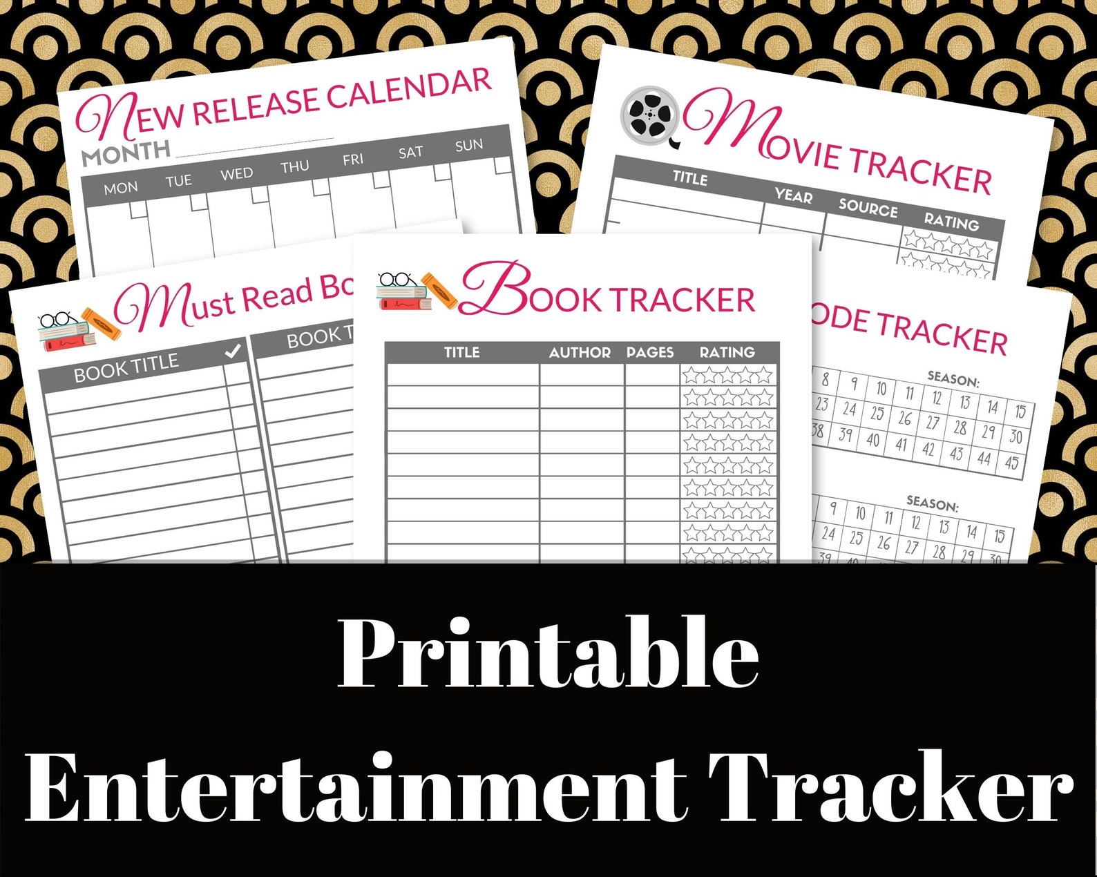 Printable Entertainment Tracker Entertainment Log, Series Tracker ...