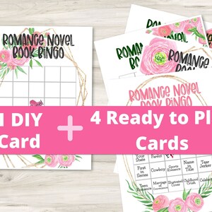 Romance Novel Book Bingo Fun Reading Challenge Game for - Etsy