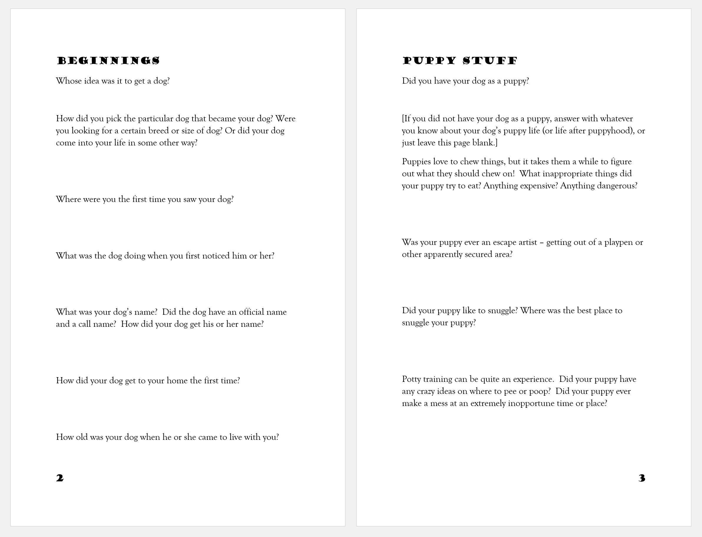 Dog Legacy Printable Journal - the World is a Better Place Since Your ...