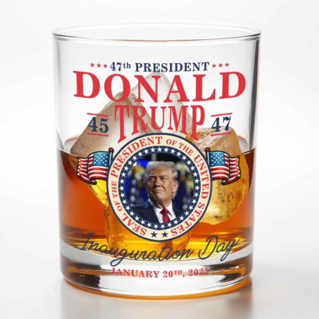 Donald Trump 2025 Inauguration Whiskey Glass – Premium 11oz ...