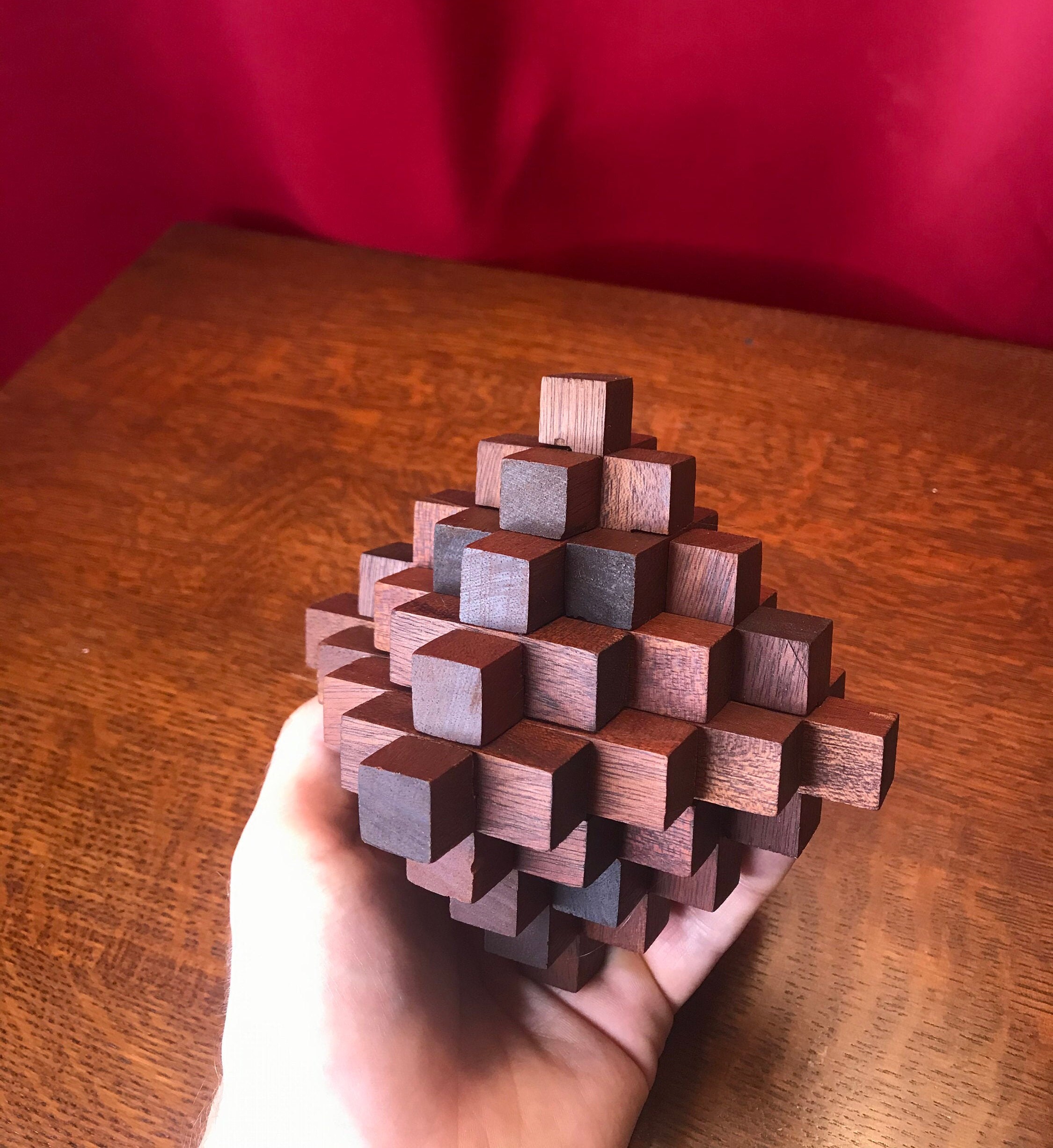 33-piece Mahogany Luban Lock Puzzle - Etsy