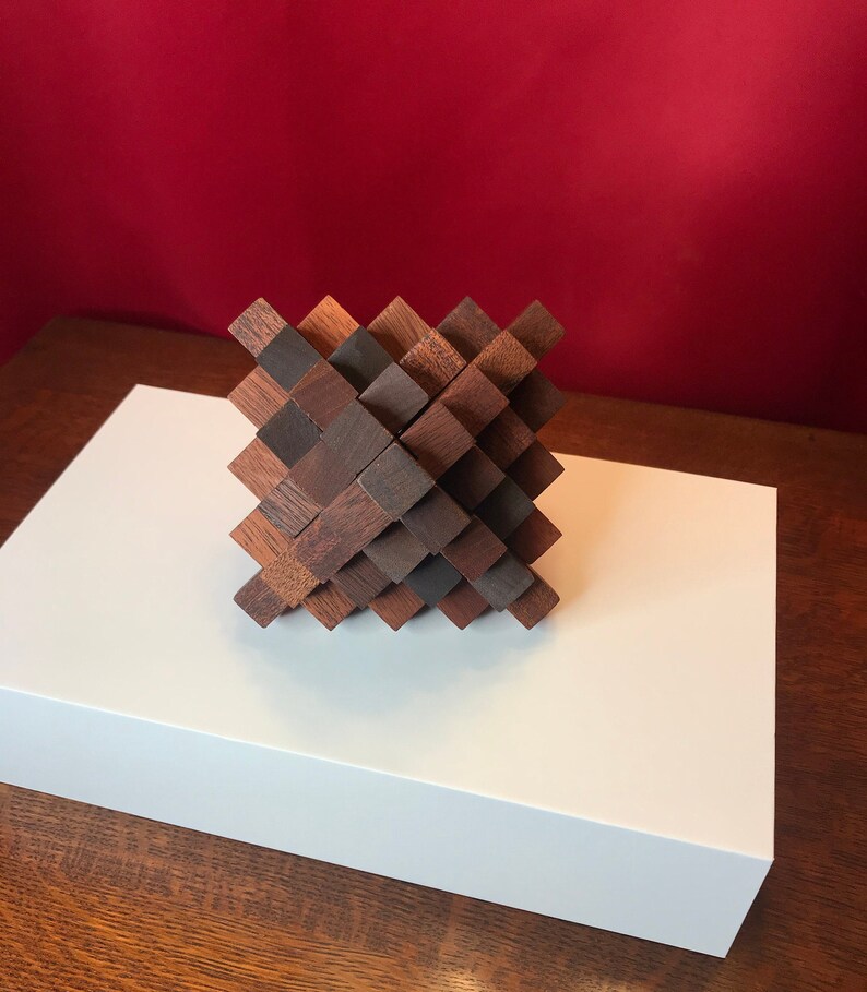 33-piece Mahogany Luban Lock Puzzle - Etsy