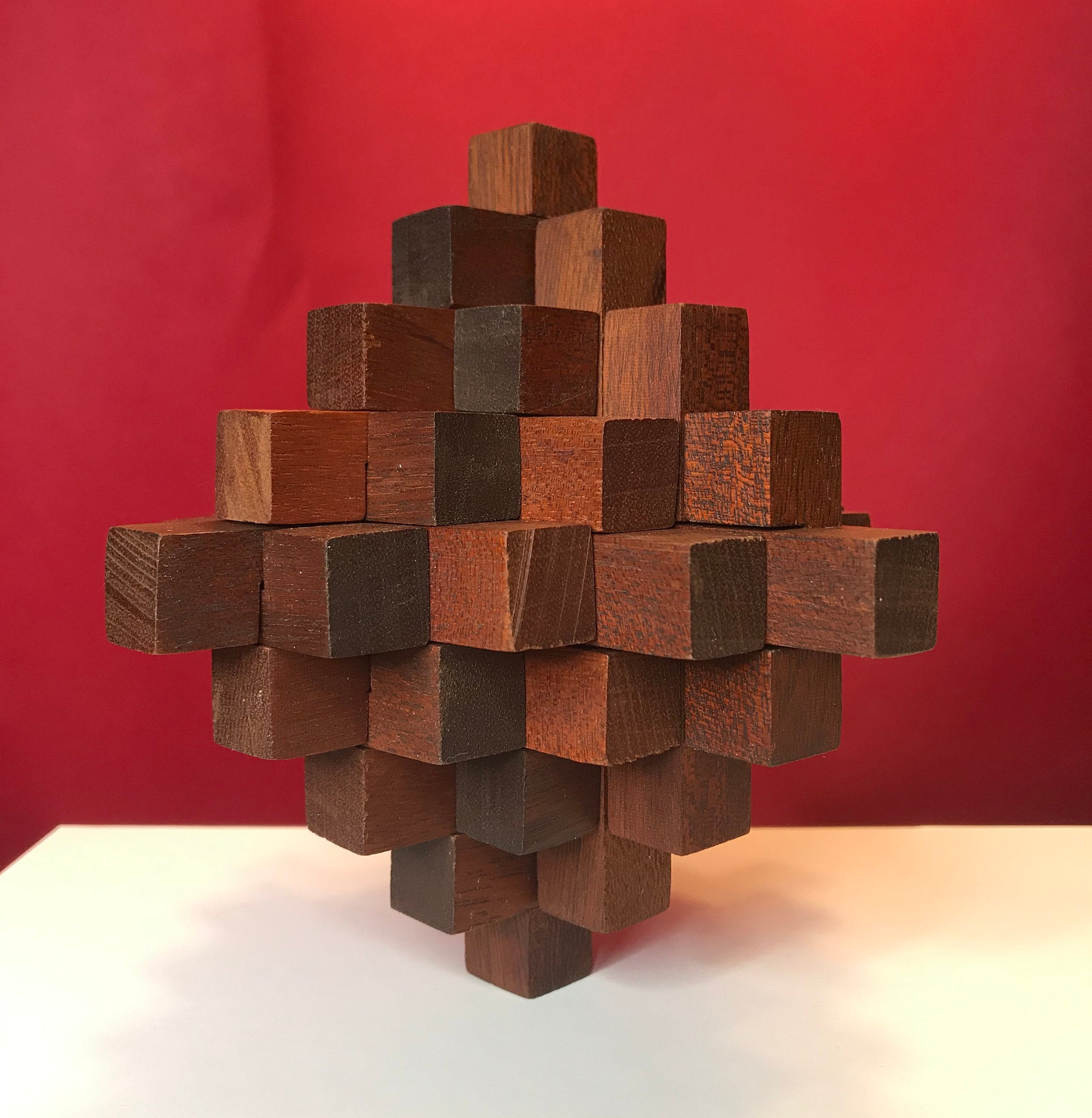 33-piece Mahogany Luban Lock Puzzle - Etsy