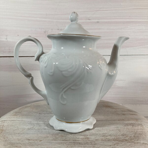 Gold Trim Teapot - Etsy