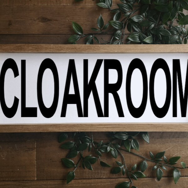 Cloakroom Sign - Etsy