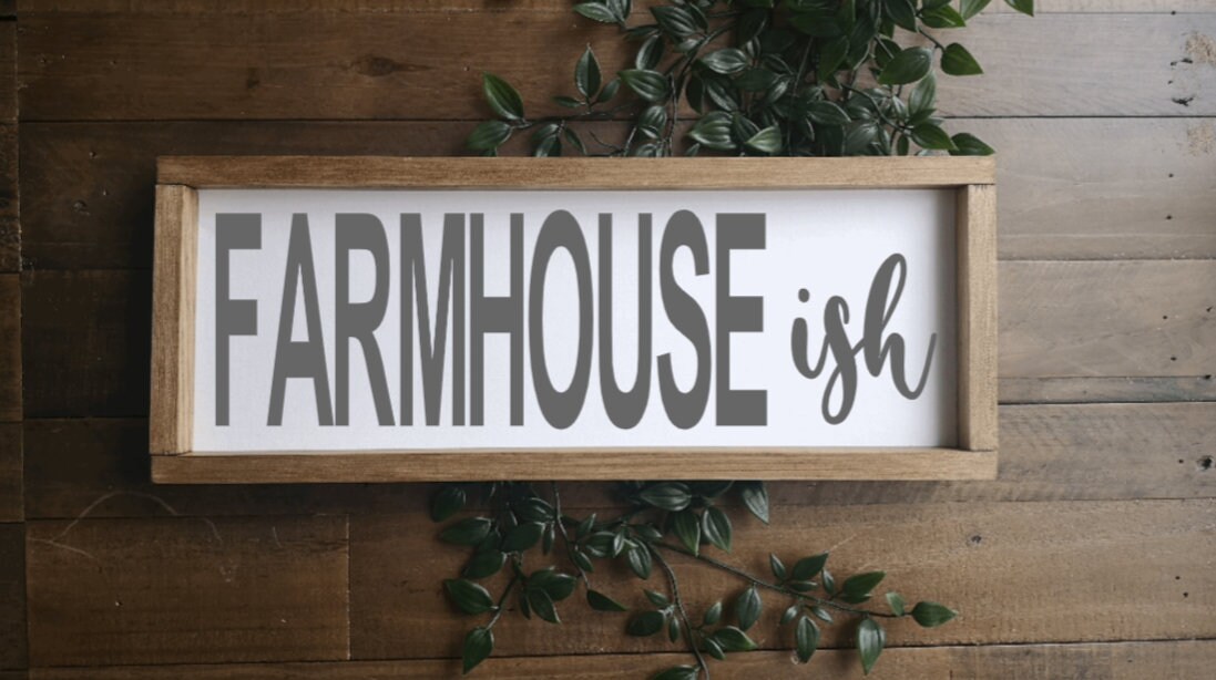 Farmhouse Sign Framed Wooden Sign Home Wall Decor Farmhouse | Etsy