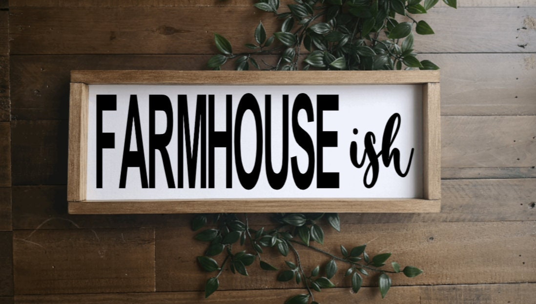 Farmhouse sign Framed Wooden Sign Home Wall Decor Farmhouse | Etsy