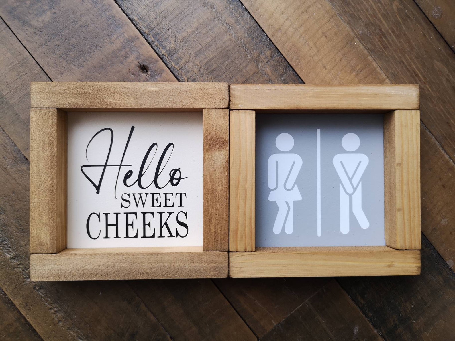 Bathroom Sign Mini 15cm Square Sign Bathroom Accessories | Etsy