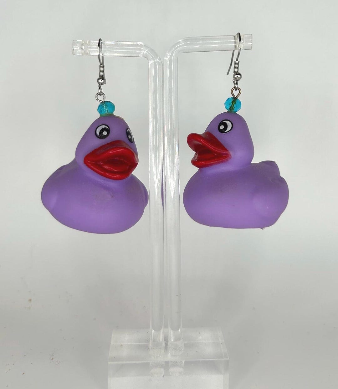 Cute Purple Rubber Duck Rubber Ducky Earrings - Etsy