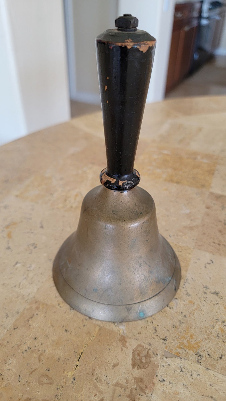 Classic Vintage Brass School Hand Bell - Etsy
