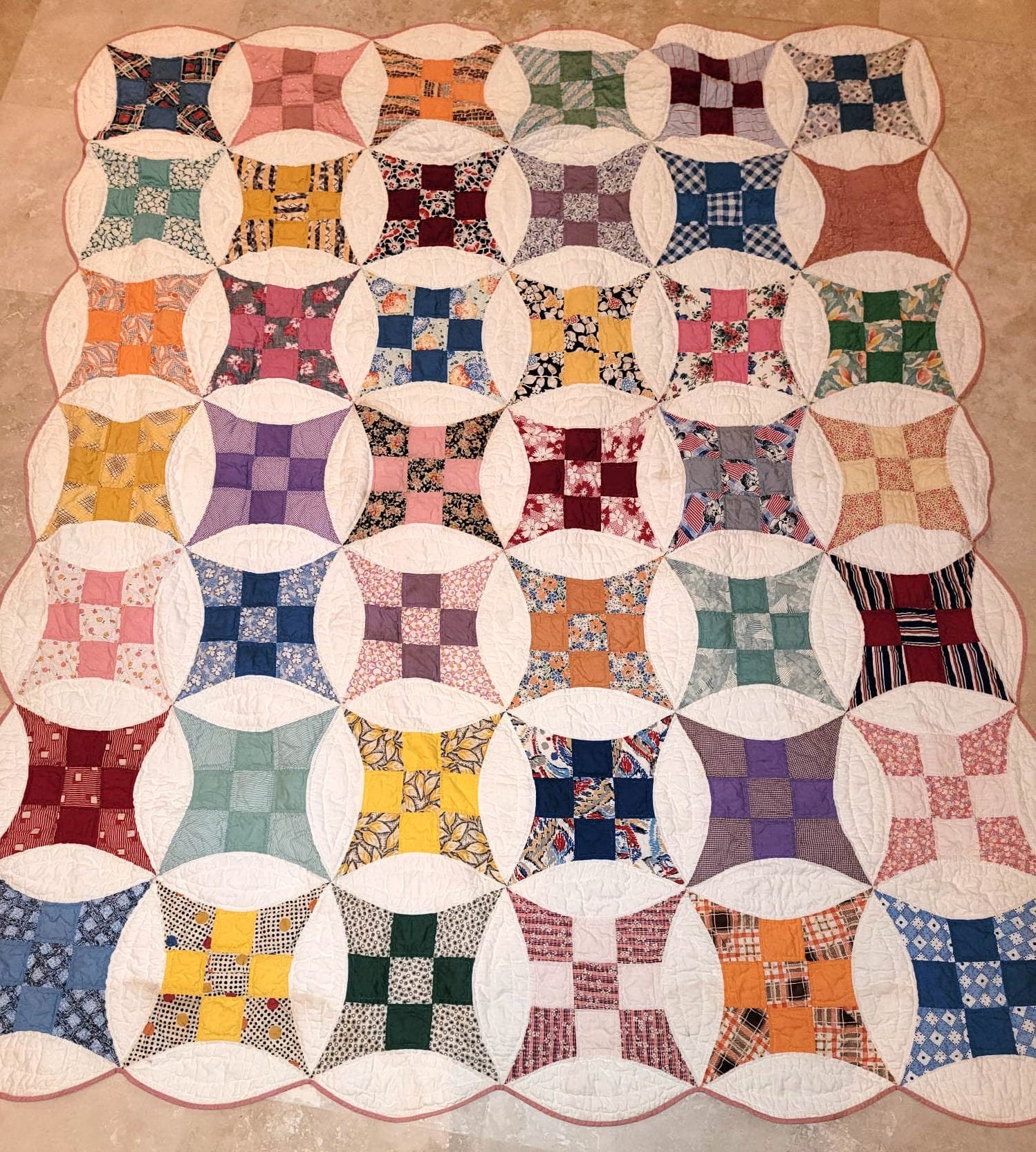 Antique Hand Sewn "glorified Nine Patch" Quilt, Pinwheel, Early 1900's, Kentucky - Etsy